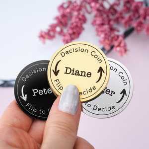 Decision Coin, Couple Flip Coin Personalized, Custom Gift for Her ...