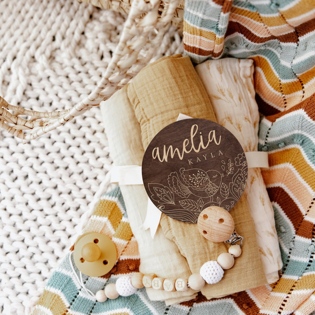 Wooden Baby Announcement Sign Custom, Personalized Hospital Sign, New ...