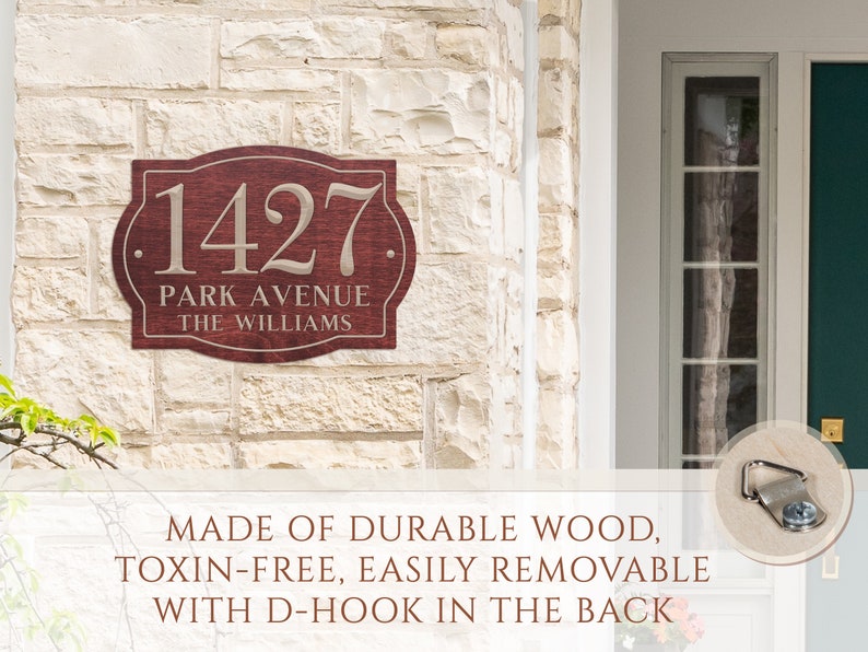 Modern House Number Address Sign, Number Sign Engraved, Address Sign ...