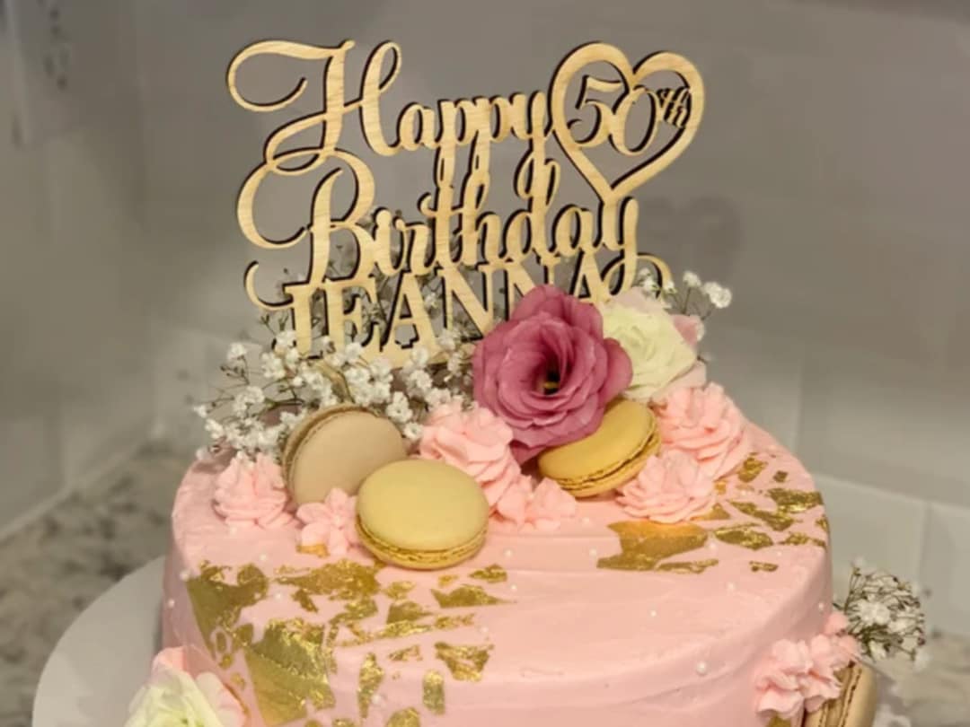 Happy Birthday Cake Topper | Custom Birthday Party Decorations ...