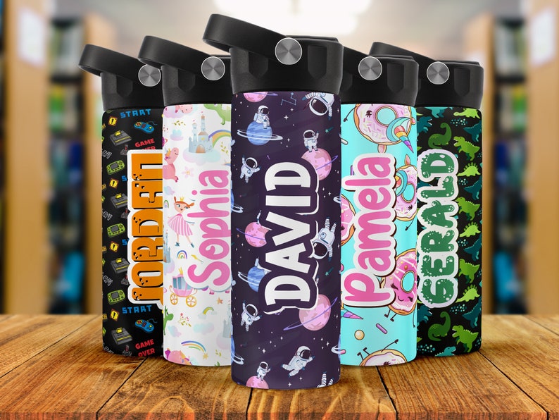 Kids Water Bottle Personalized, Back to School Gift, Custom Water ...