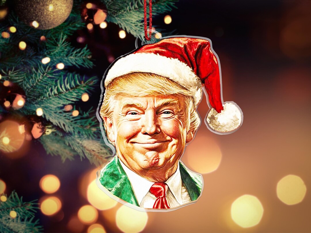 Trump Christmas Ornament, Christmas Santa Trump Ornament, Humorous ...