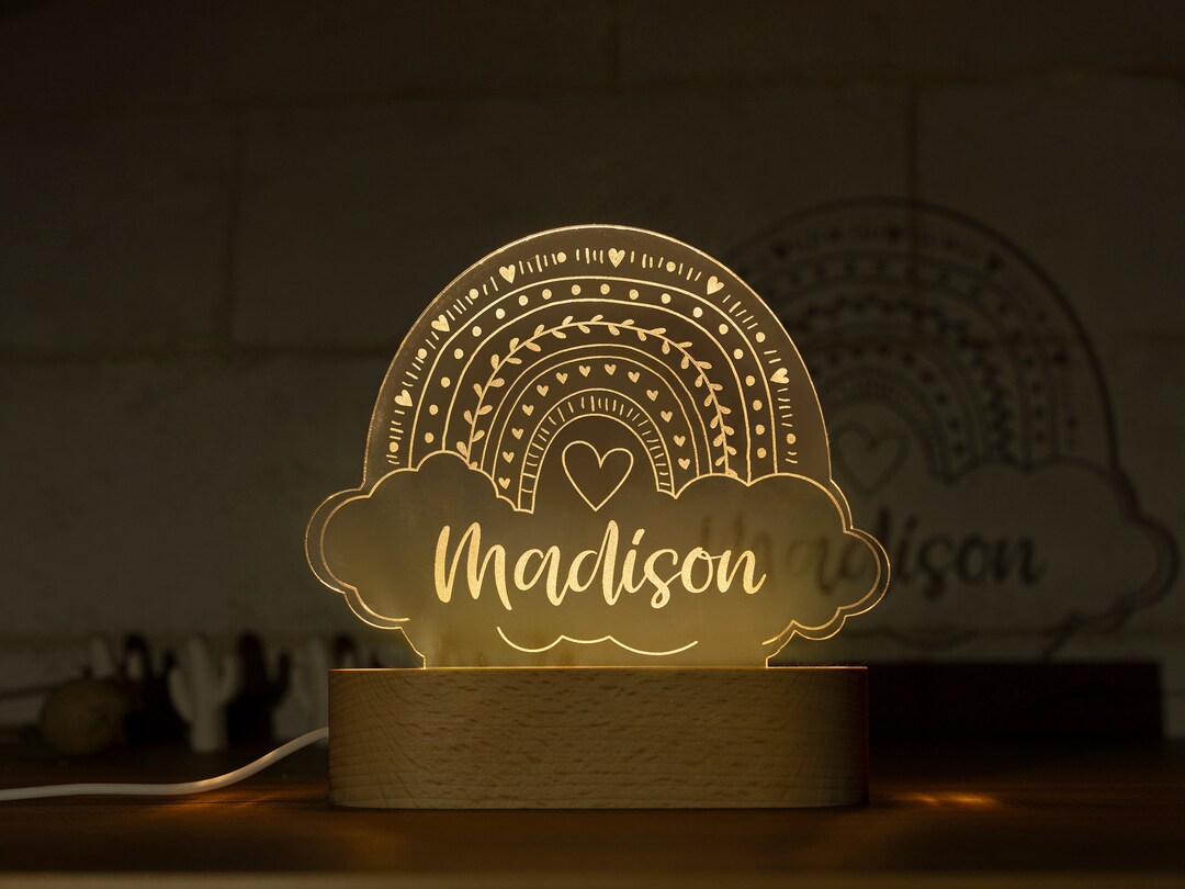 Custom Night Light, Kid Night Light With Name, Personalized Nursery Gift, Baby Shower Gift ...
