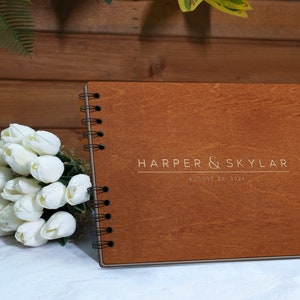 Custom Wedding Guest Book, Personalized Wedding Reception Guestbook ...