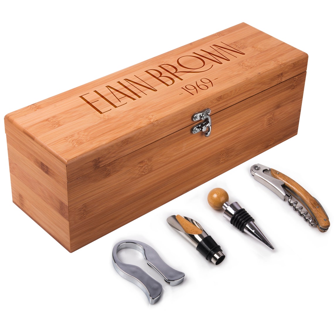 Personalized Wine Box Gift Set Housewarming Gifts Wedding - Etsy