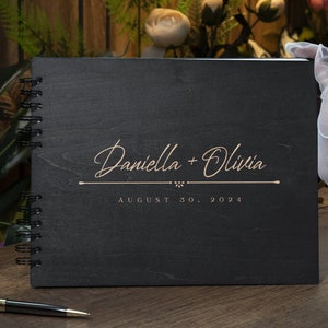 Custom Wedding Guest Book, Personalized Wedding Reception Guestbook ...