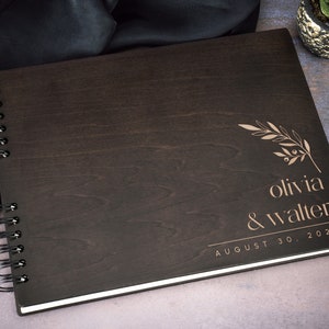 Custom Wedding Guest Book, Personalized Wedding Reception Guestbook ...