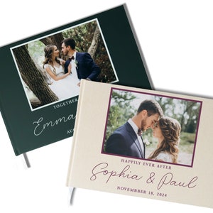 Custom Wedding Guest Book, Personalized Wedding Reception Guestbook ...