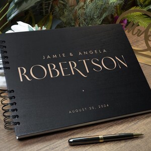 Custom Wedding Guest Book, Personalized Wedding Reception Guestbook ...