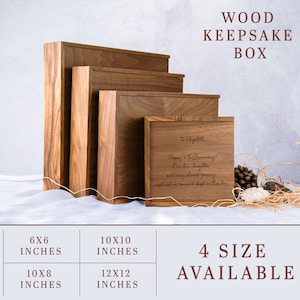 Wedding Keepsake Box, Personalized Wooden Memory Box, Custom Wedding ...