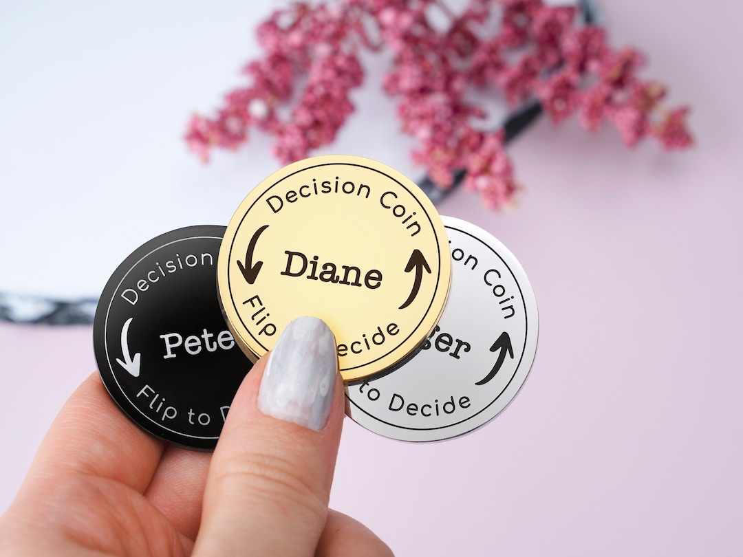 Decision Coin, Couple Flip Coin Personalized, Custom Gift for Her ...