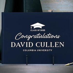 Graduation Guest Book, Graduation Book Leather Photo Book Junior High ...