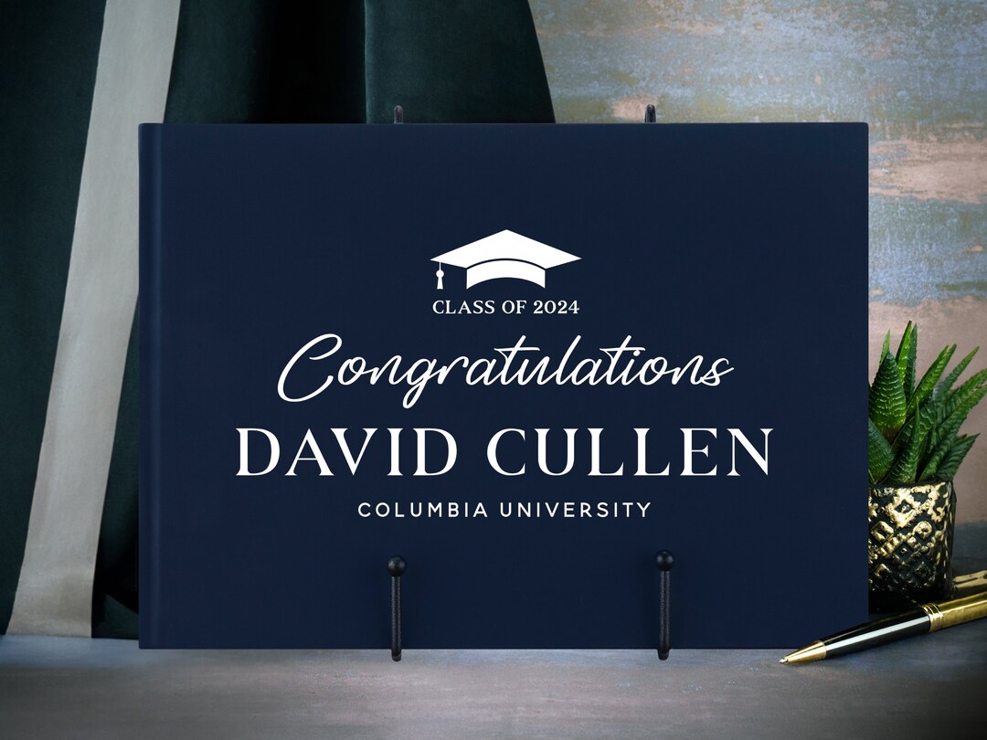 Graduation Guest Book, Graduation Book Leather Photo Book Junior High ...