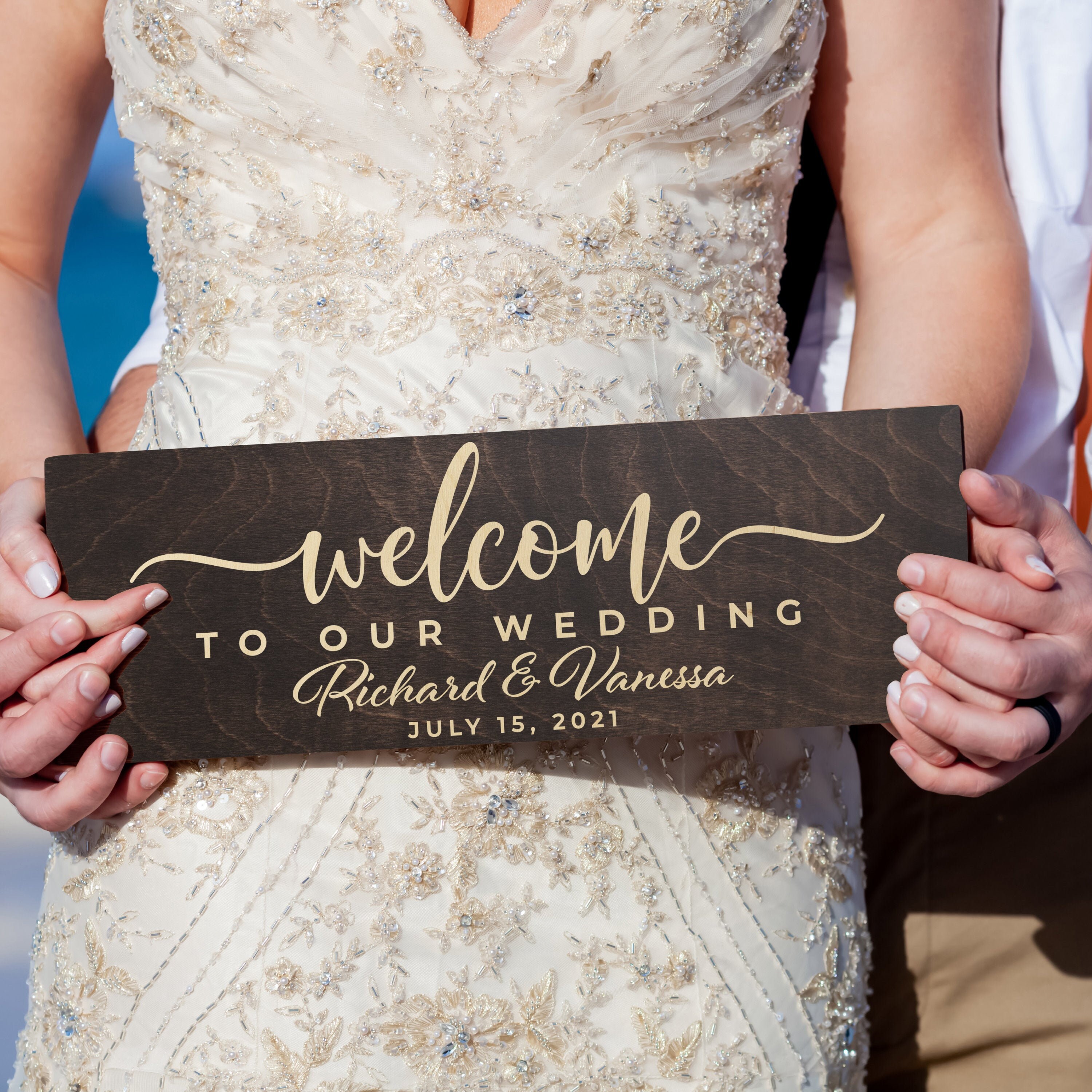 Personalized Wedding Sign Custom Wood Engraved W/names | Etsy