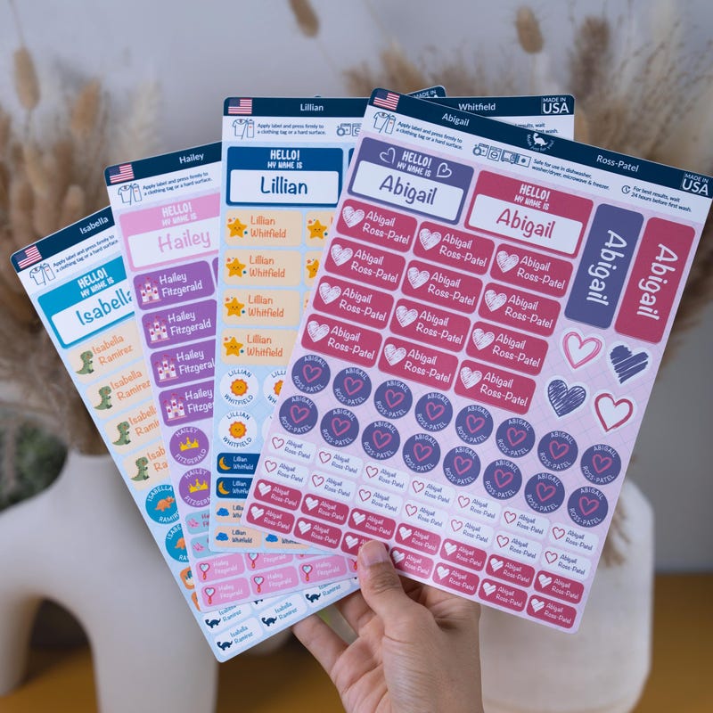 Name Stickers - Etsy