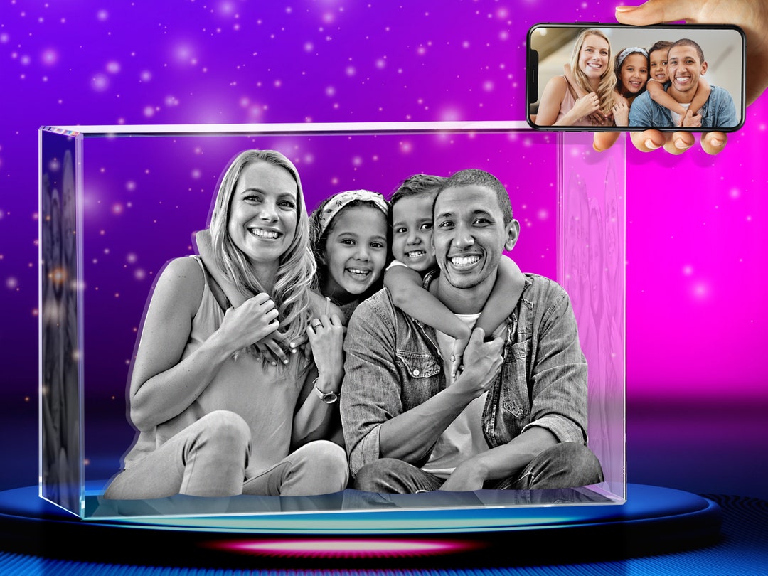 3D Crystal Photo, 3D Crystal Photo With Light, Crystal Picture, 3D ...