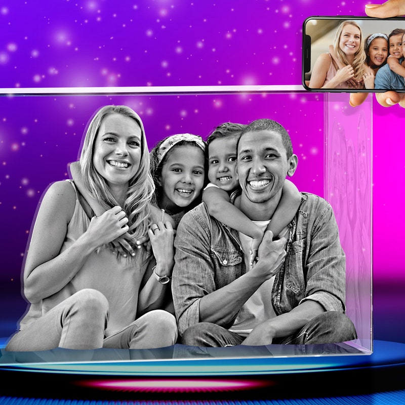 3d Etched Crystal Cube - Etsy