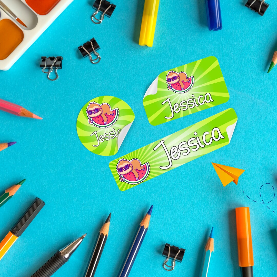 Personalized School Stickers and Labels, Kids Name Stickers, 50 Pcs ...