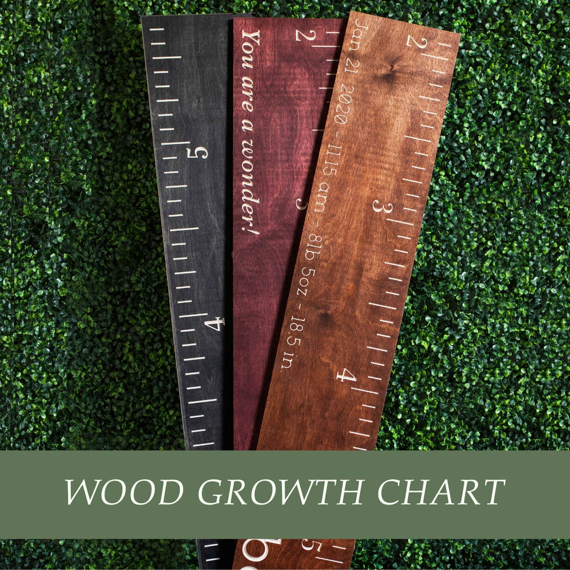 Personalize Wooden Kids Growth Height Chart Ruler for Boys and | Etsy