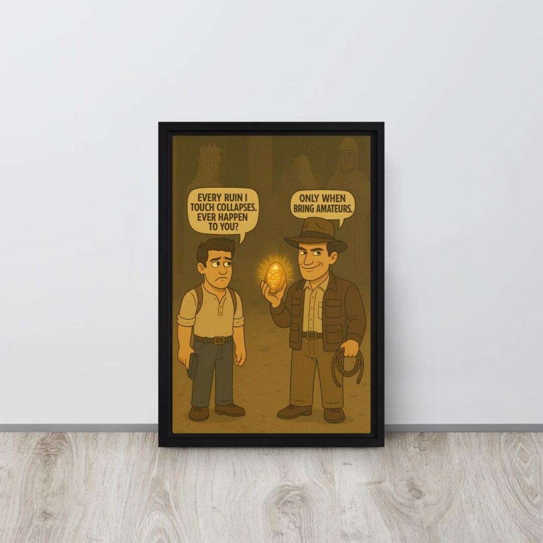 Funny Explorer Poster Inspired by Indiana Jones & Uncharted. Digital ...