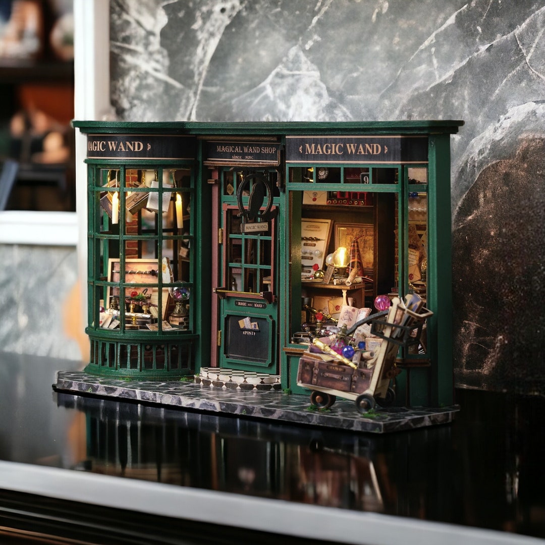 Magic Wand Miniature Doll House, DIY Kit, Wooden Miniature Furniture ...