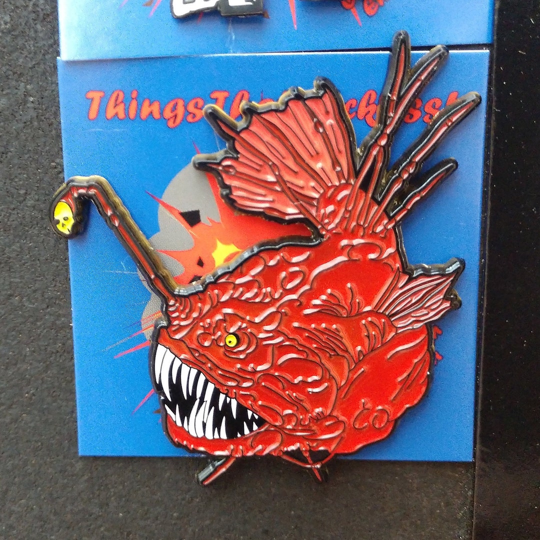 Deepsea Anglerfish Enamel Pin - Etsy