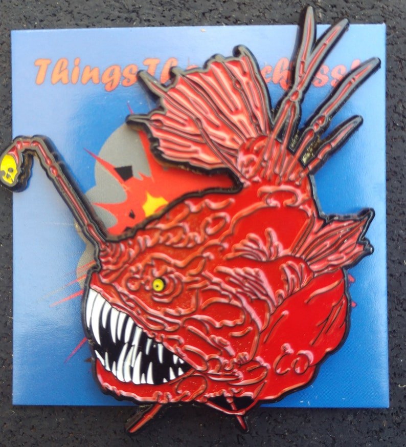 Deepsea Anglerfish Enamel Pin - Etsy