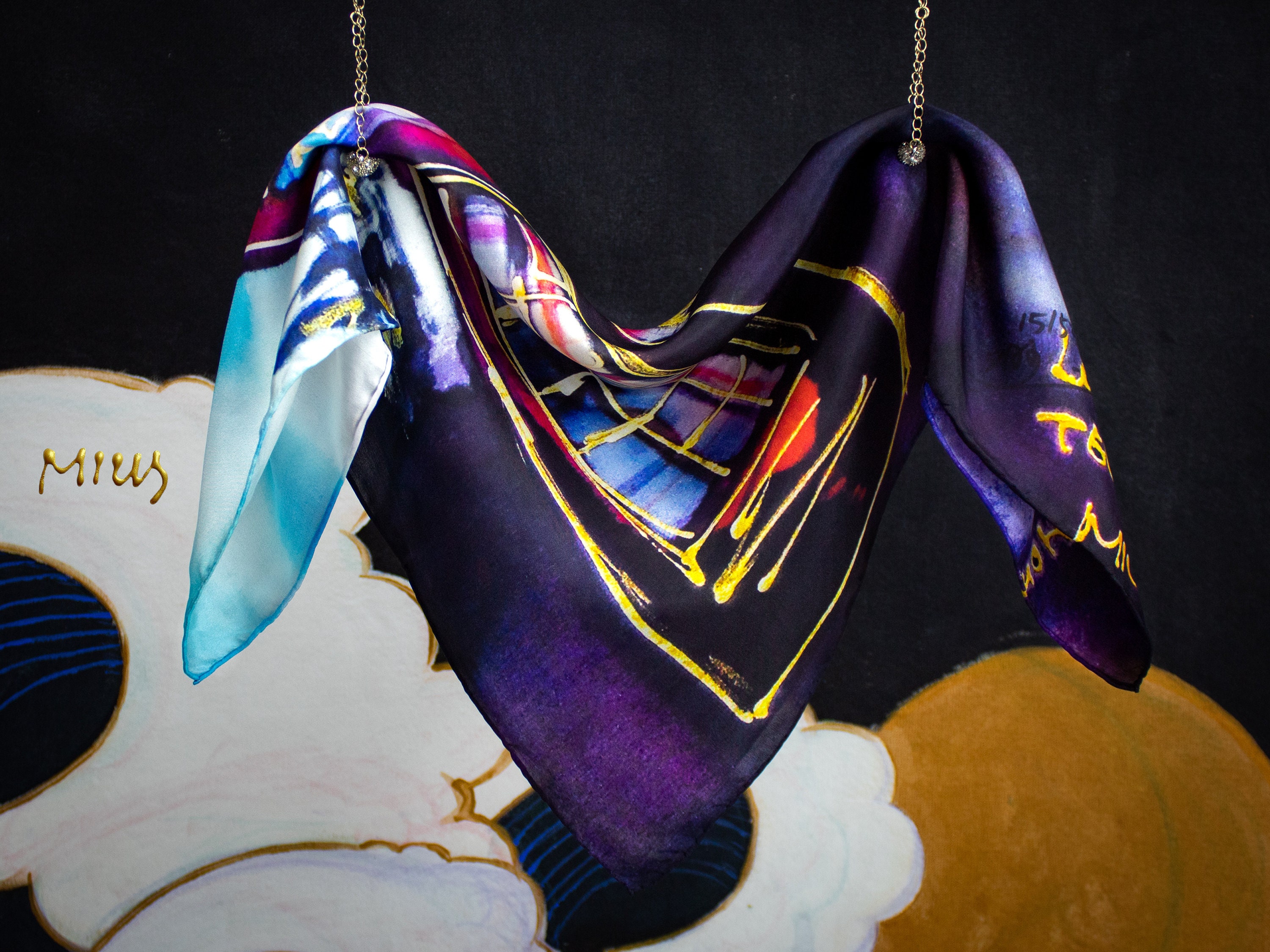 Surrealism Style London Telephone Box Silk Scarf Printed From - Etsy