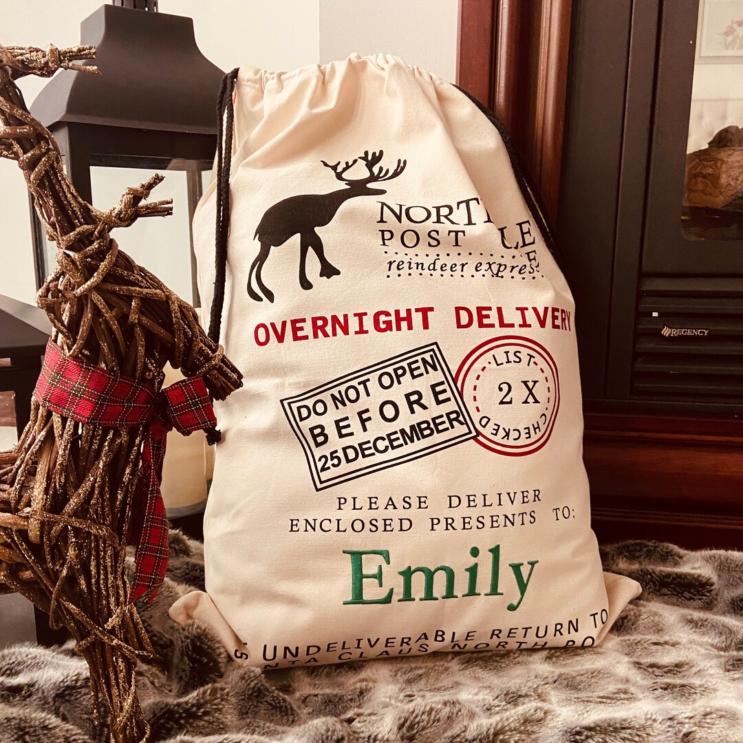 Personalized Christmas Santa Sack: Jumbo North Pole Delivery - Etsy