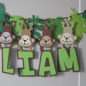 Monkey Banner Zoo Jungle Theme Party Baby's 1st - Etsy