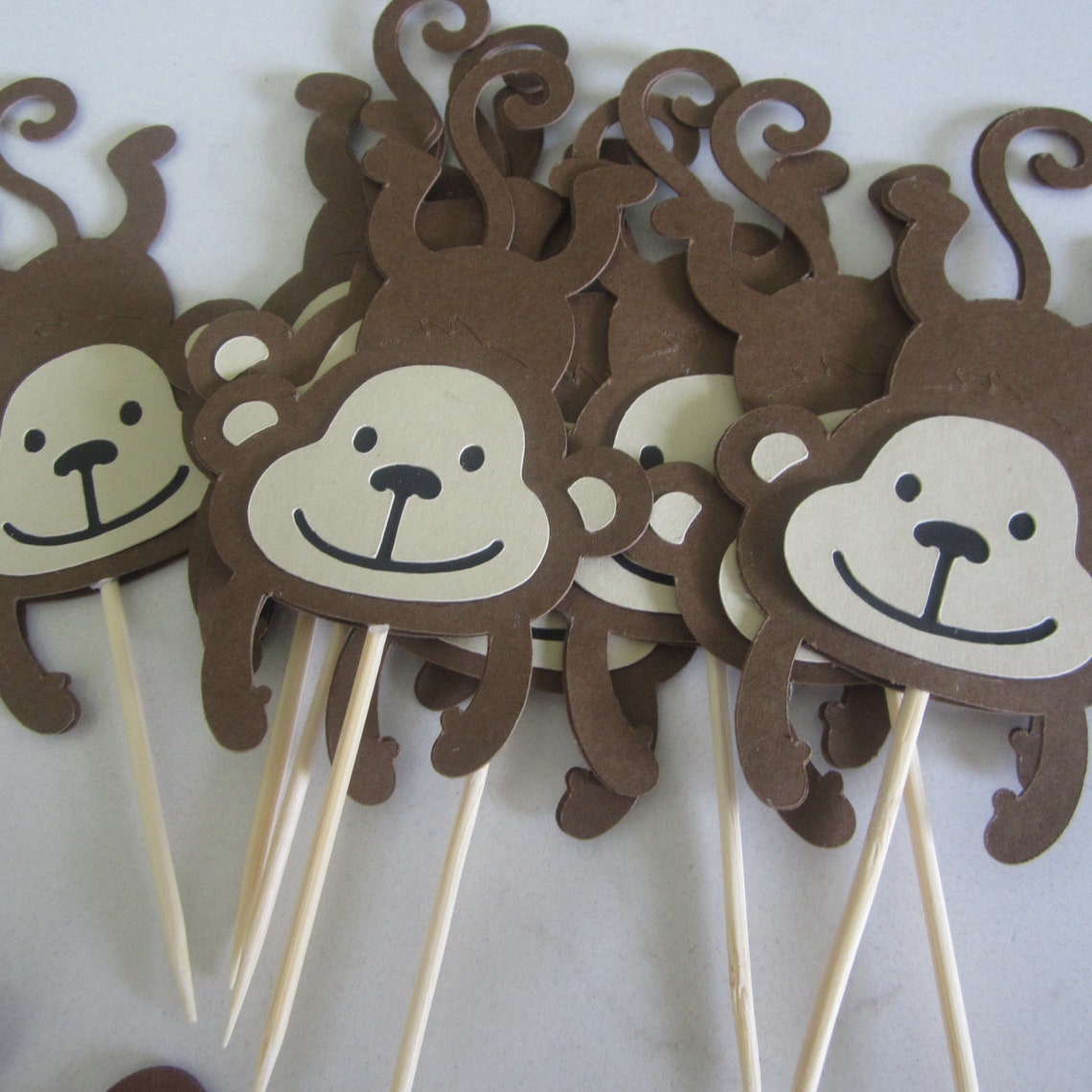Cupcake Toppers Monkey Theme Jungle Theme Party Birthday - Etsy