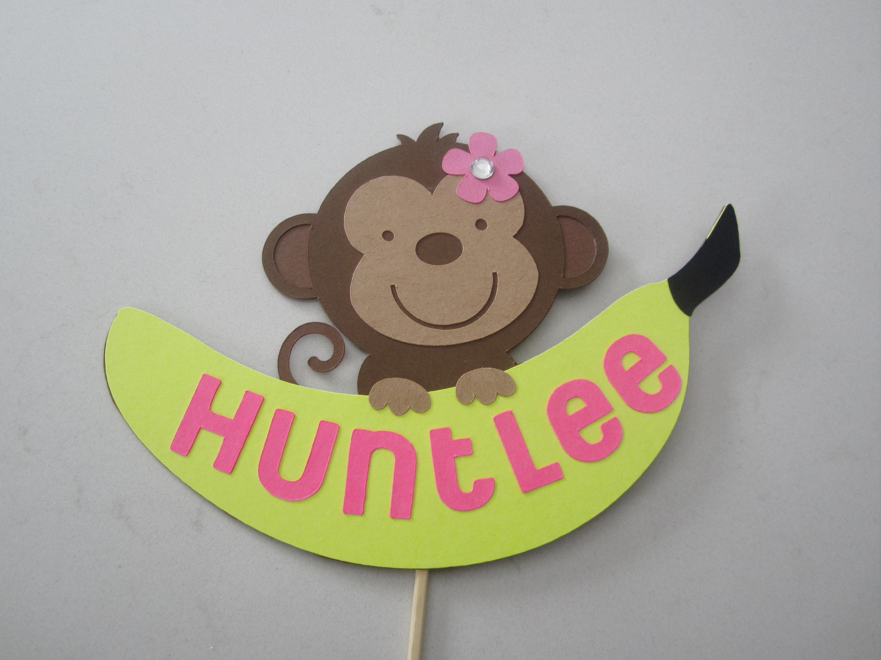 Monkey Cake Topper Monkey Centerpiece Baby Shower - Etsy Canada