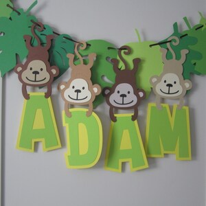 Monkey Banner Zoo Jungle Theme Party Baby's 1st - Etsy