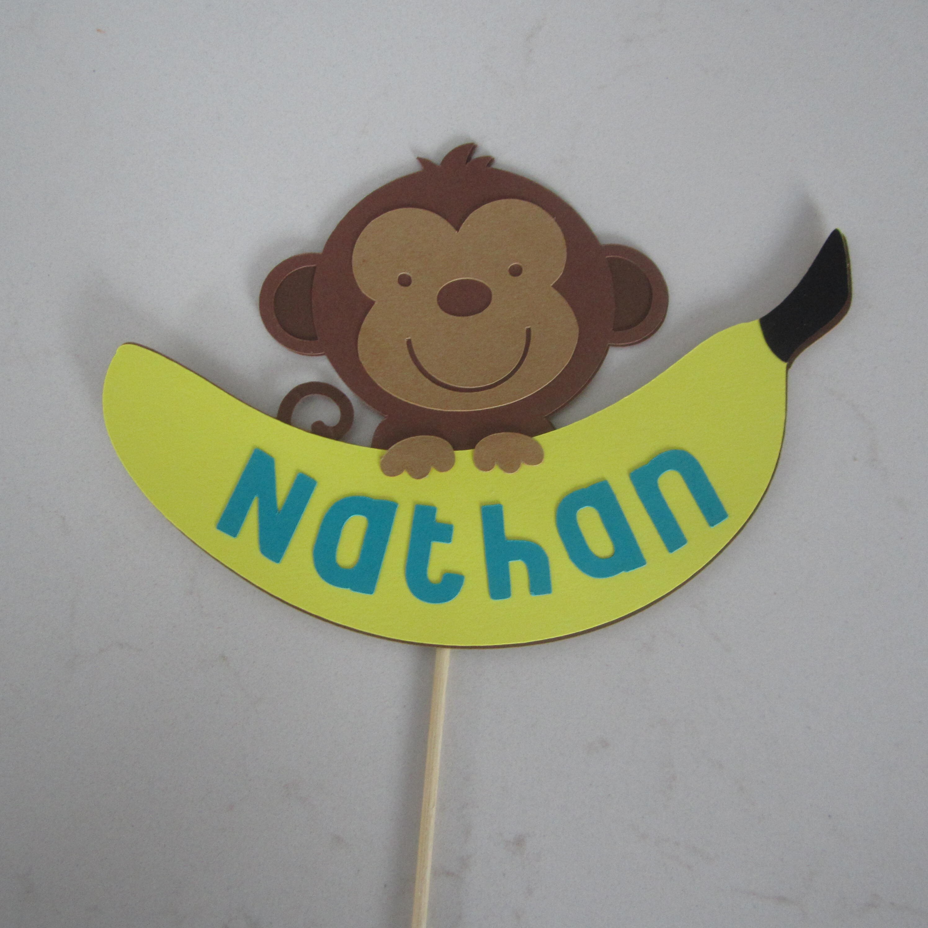 Monkey Cake Topper Monkey Centerpiece Baby Shower - Etsy Canada