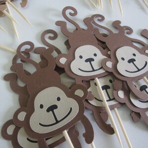 Cupcake Toppers, Monkey Theme, Jungle Theme Party, Birthday, Safari ...