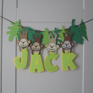 Monkey Banner Zoo Jungle Theme Party Baby's 1st - Etsy
