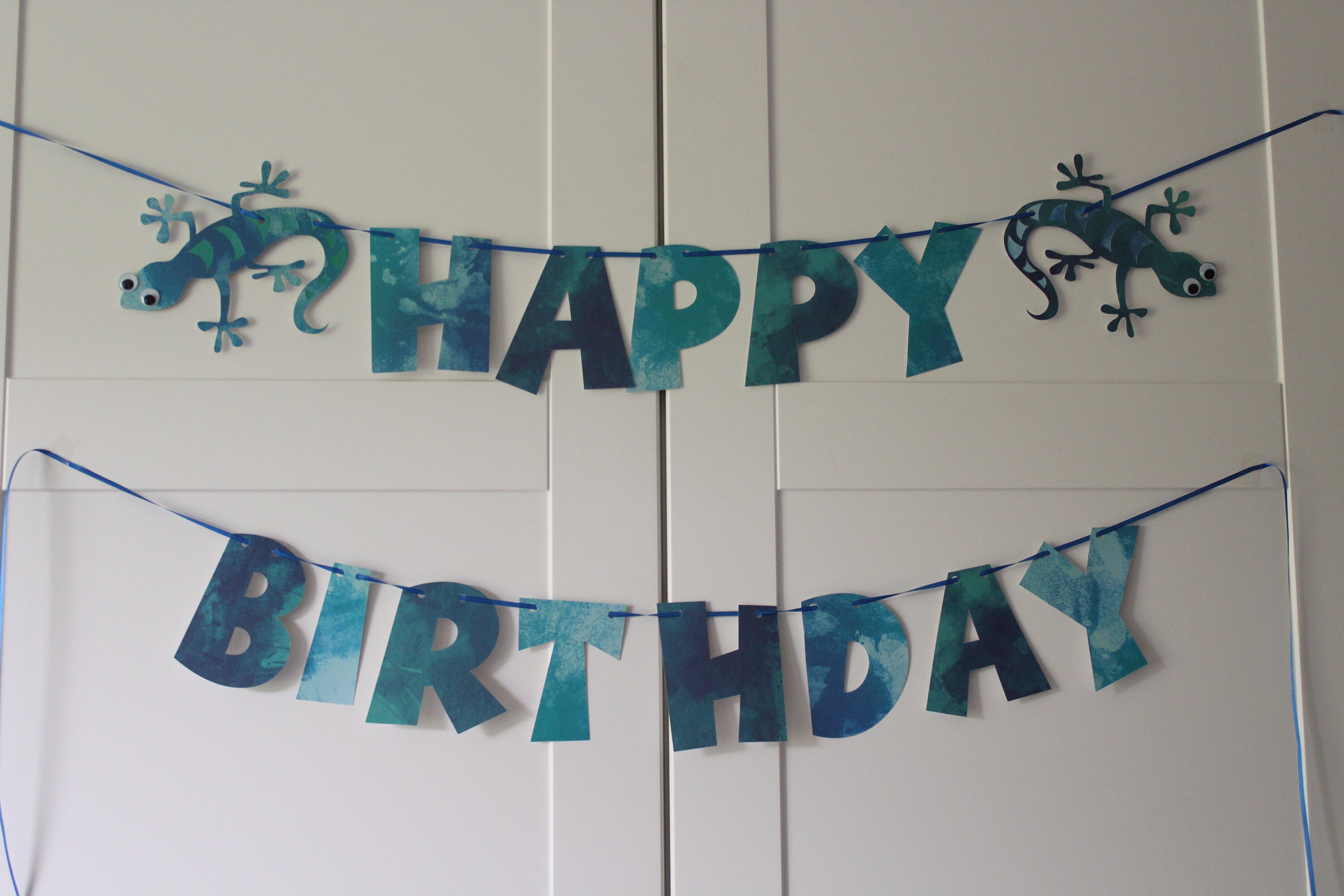 Lizard Theme Party Decoration, Reptile Banner, Happy Birthday,kids ...