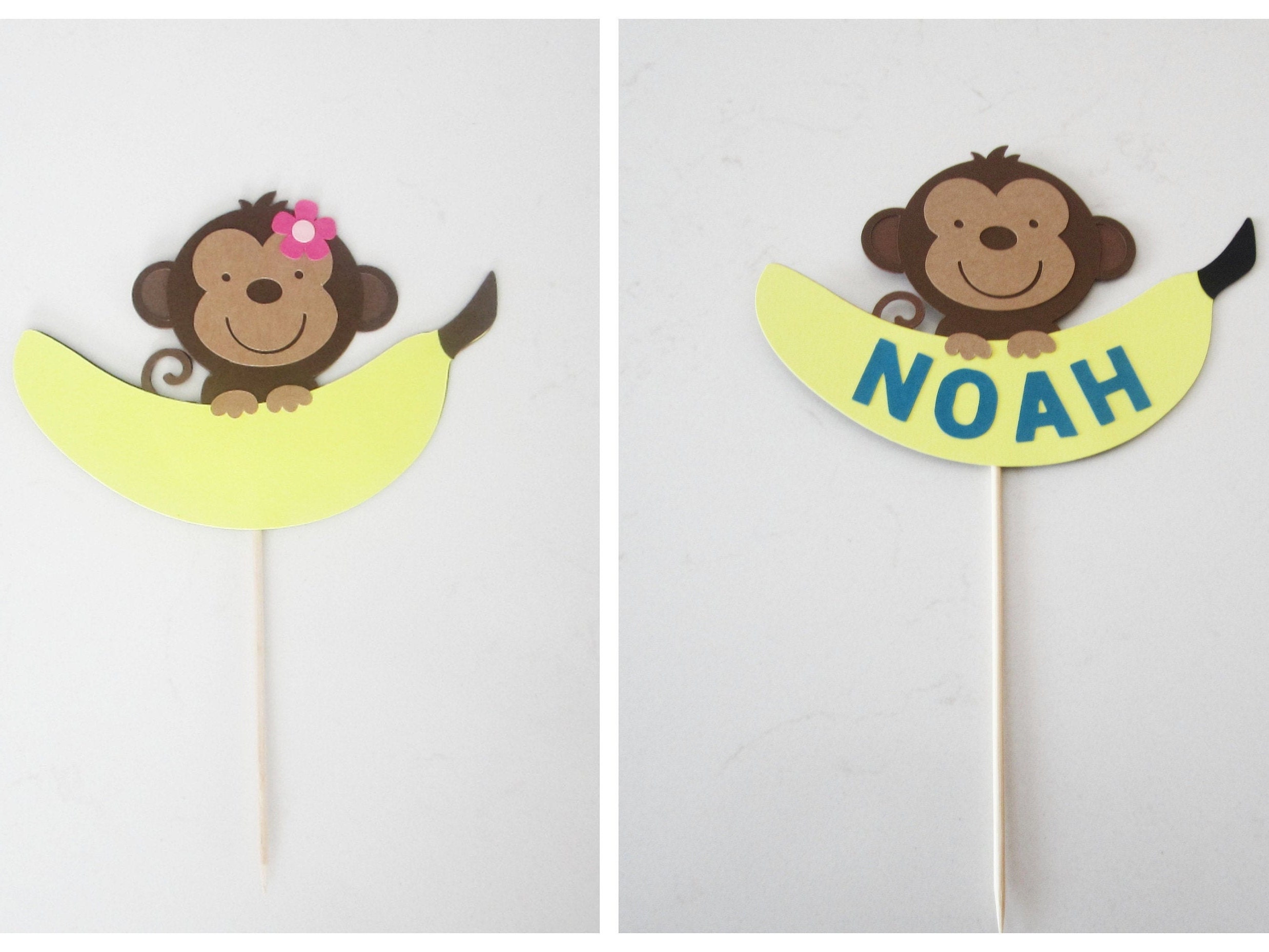 Monkey Cake Topper Monkey Centerpiece Baby Shower - Etsy Canada