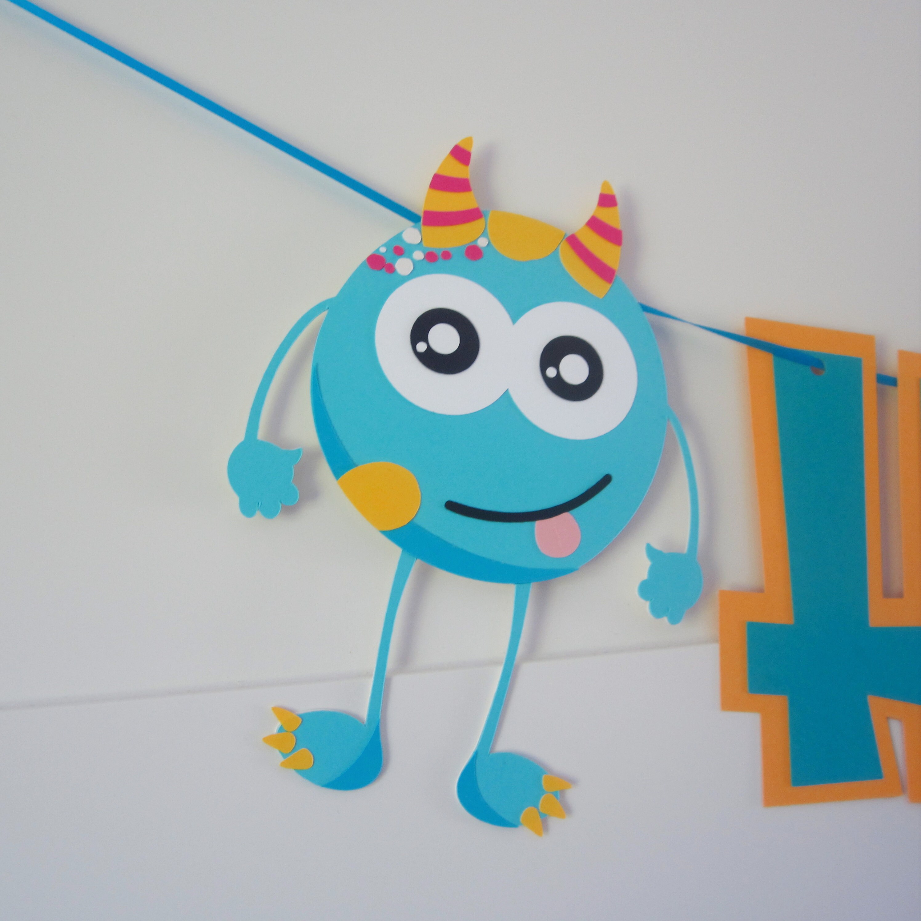 Monsters, Monster Theme Birthday, Little Monster Banner, Bright Colors ...