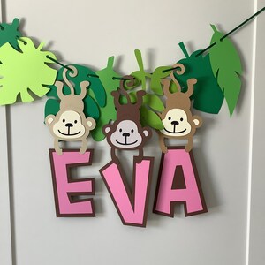 Monkey Banner Zoo Jungle Theme Party Baby's 1st - Etsy