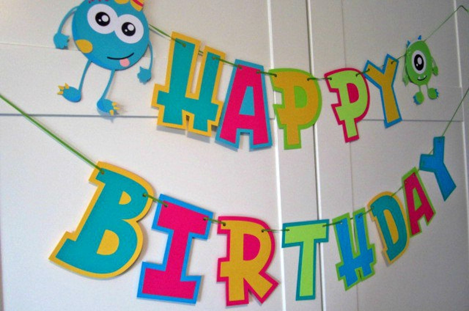 Monsters Monster theme birthday little monster banner | Etsy