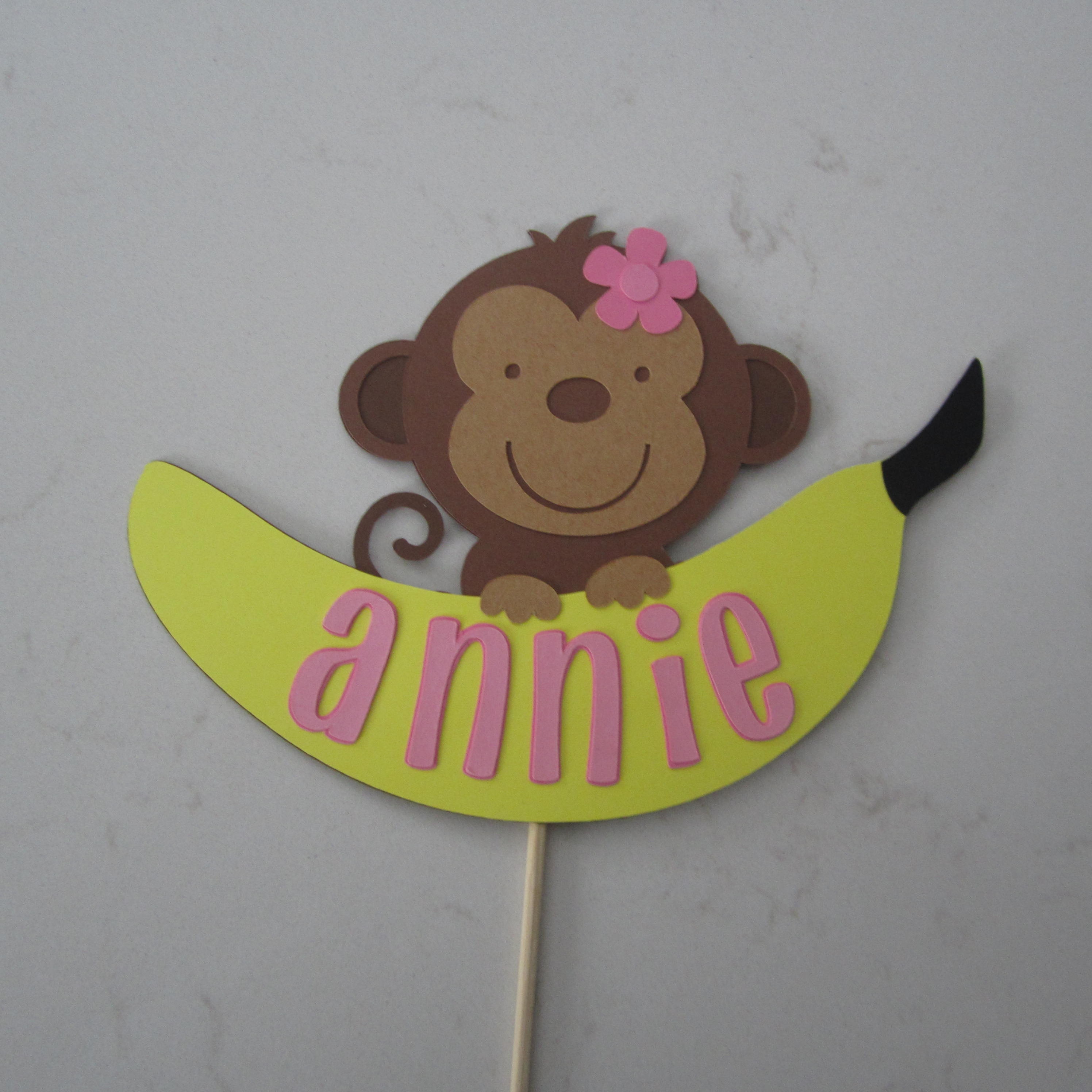 Monkey Cake Topper Monkey Centerpiece Baby Shower - Etsy Canada