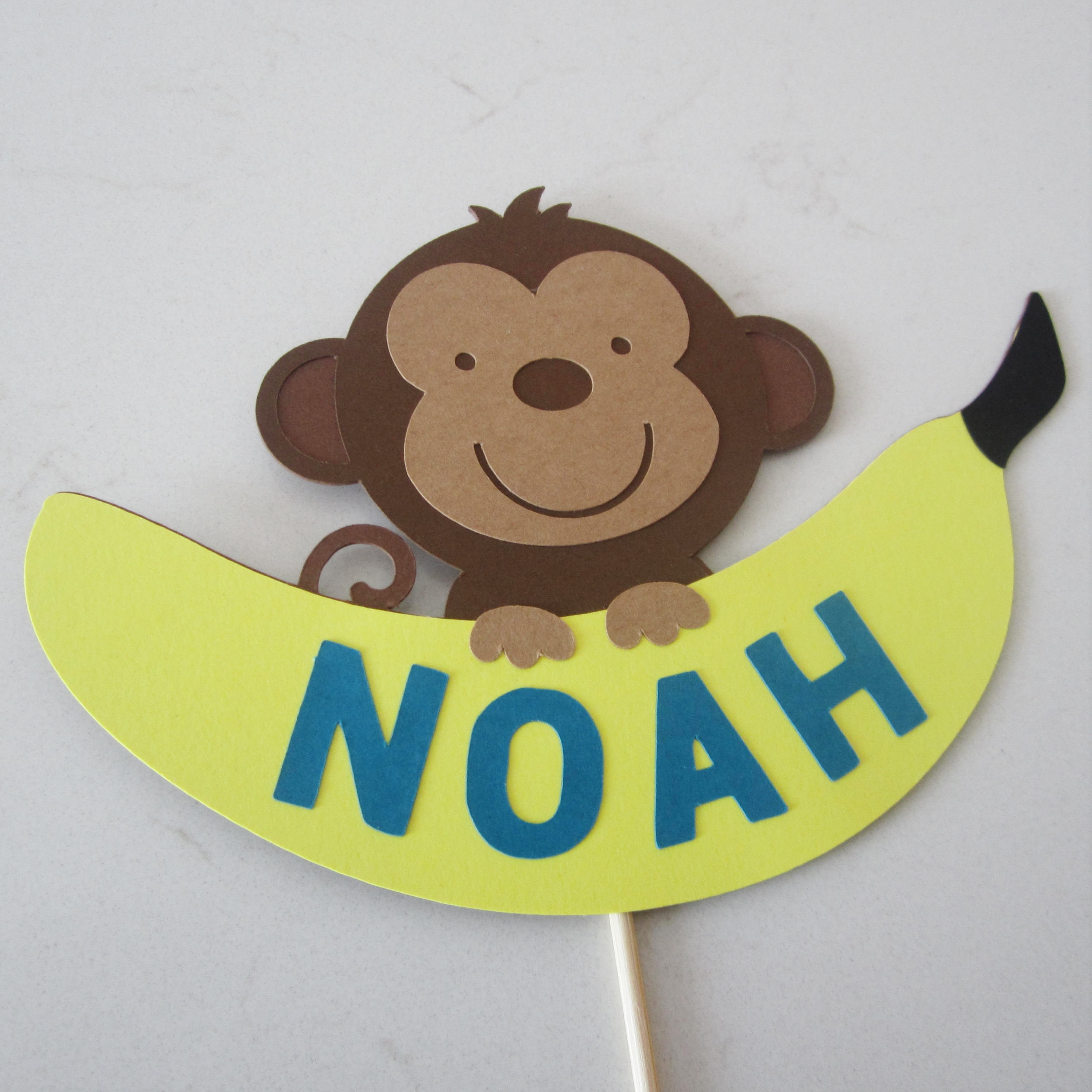 Monkey Cake Topper Monkey Centerpiece Baby Shower - Etsy Canada
