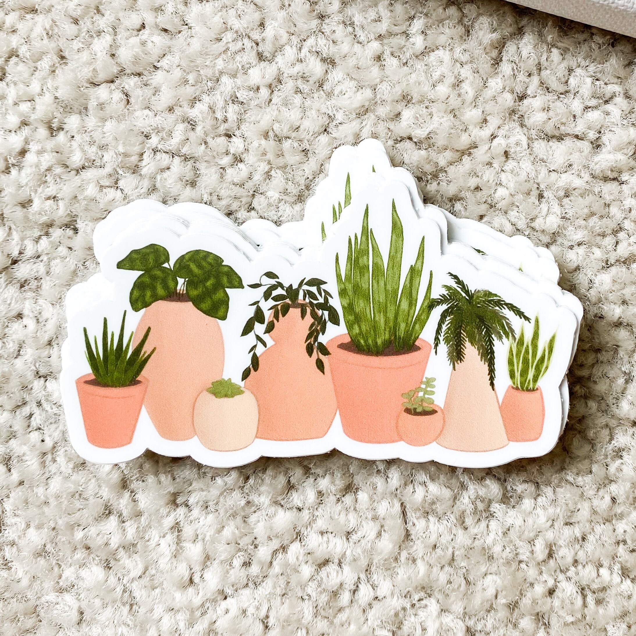 House Plants Sticker Planters Sticker Vinyl Sticker Potted - Etsy
