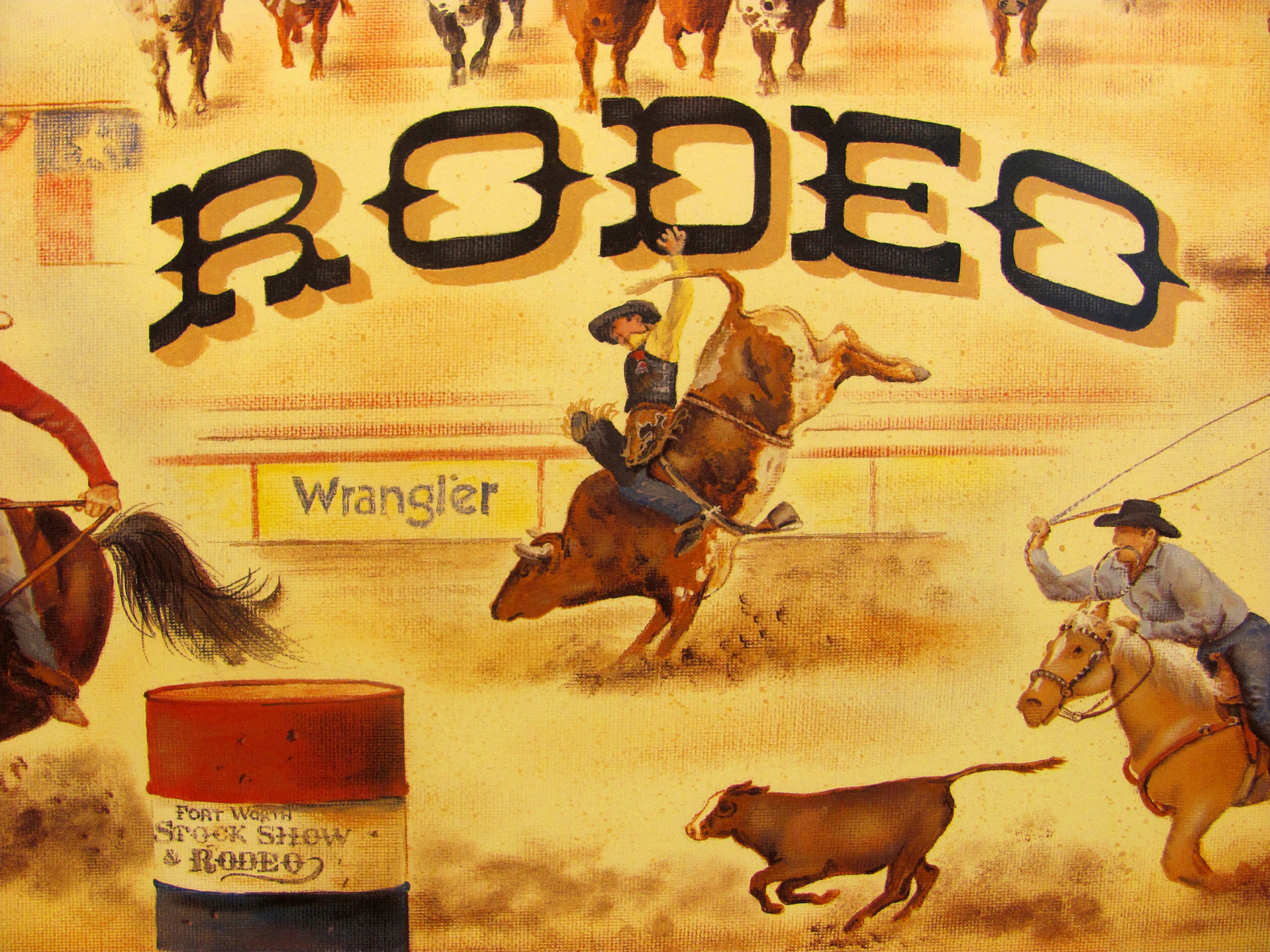 Texas Rodeo Print from My Original | Etsy