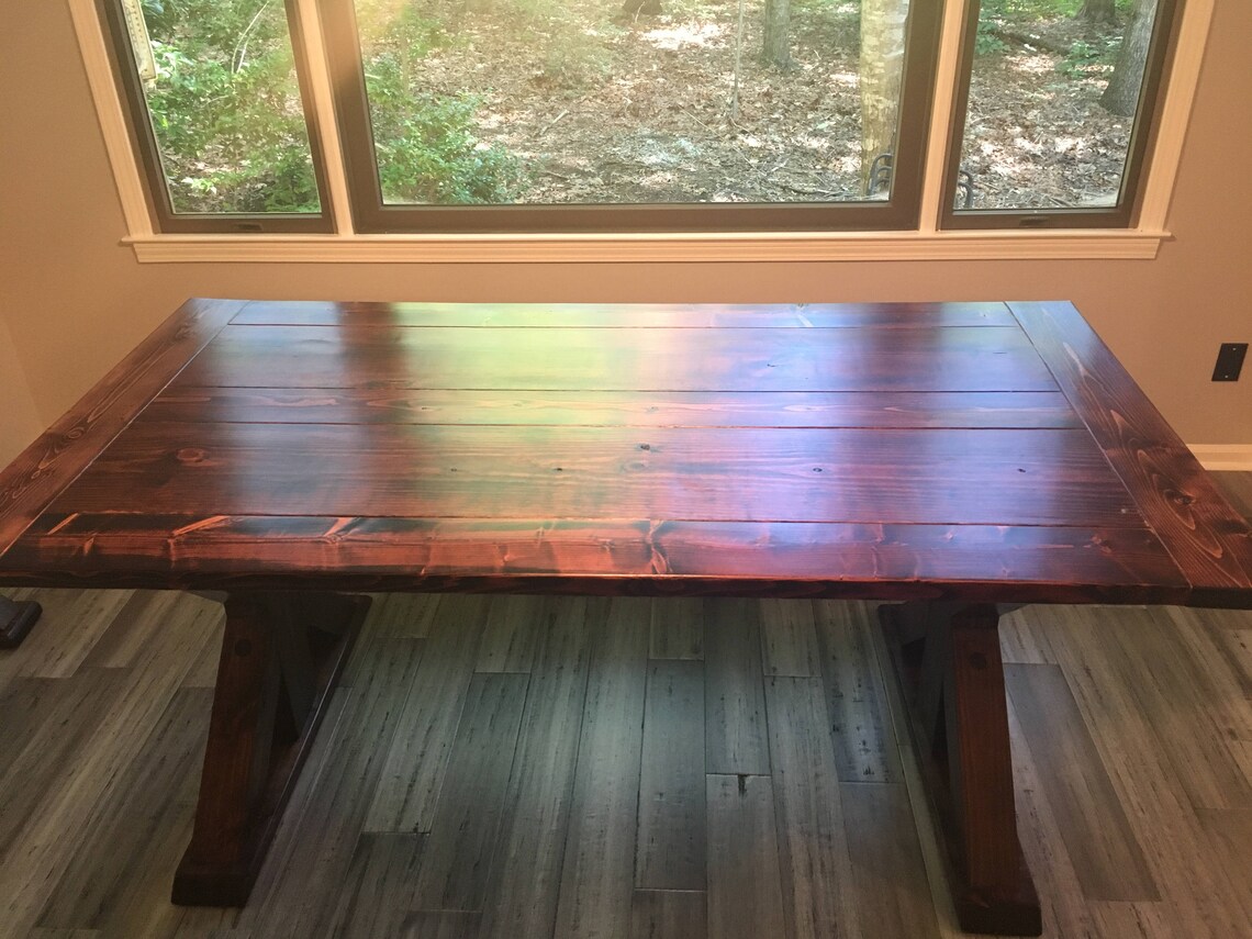 Farmhouse Table Dining Room Table Wood pickup or Local | Etsy