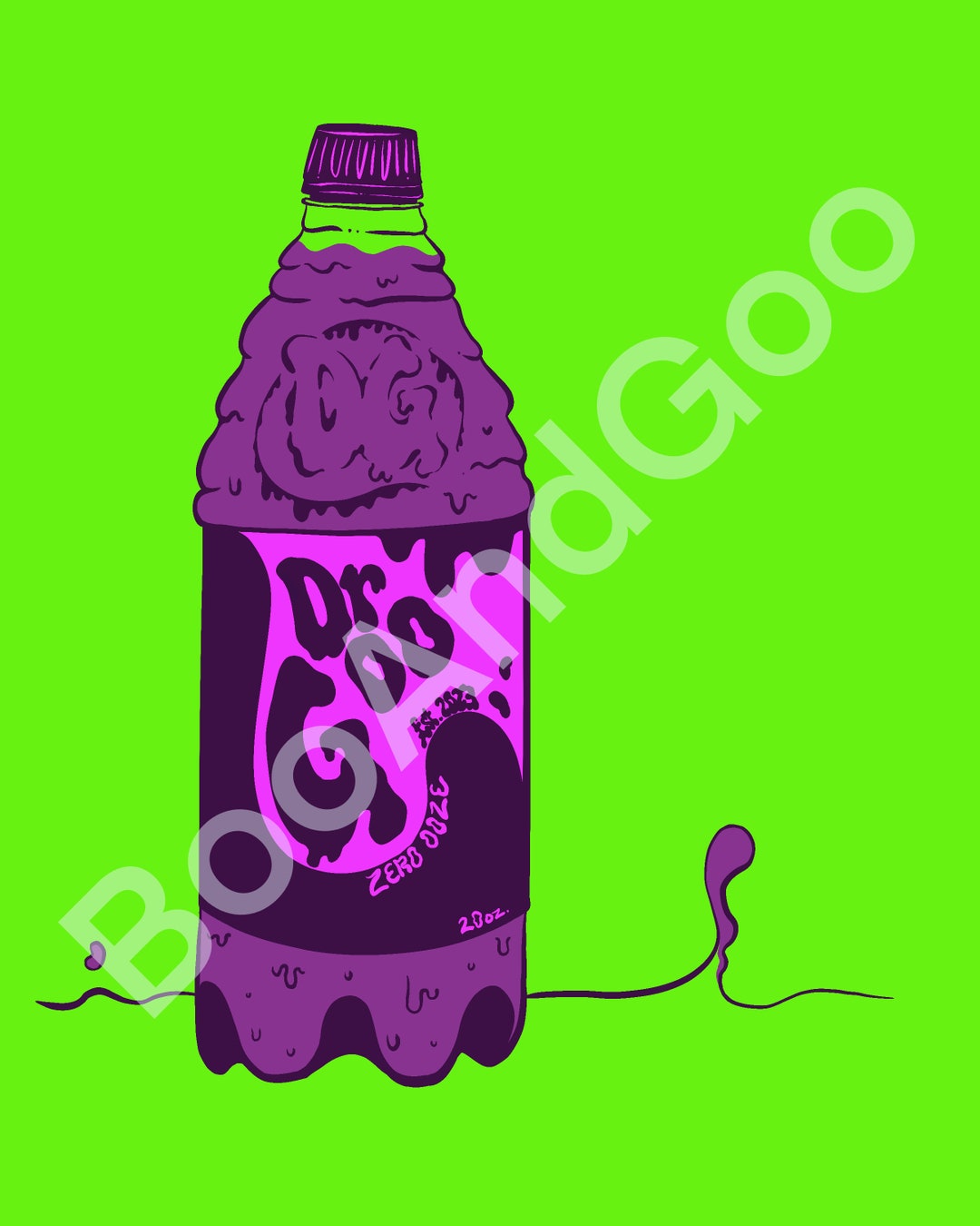 Zero Ooze Dr. Goo - Neon Digital Poster - Etsy UK