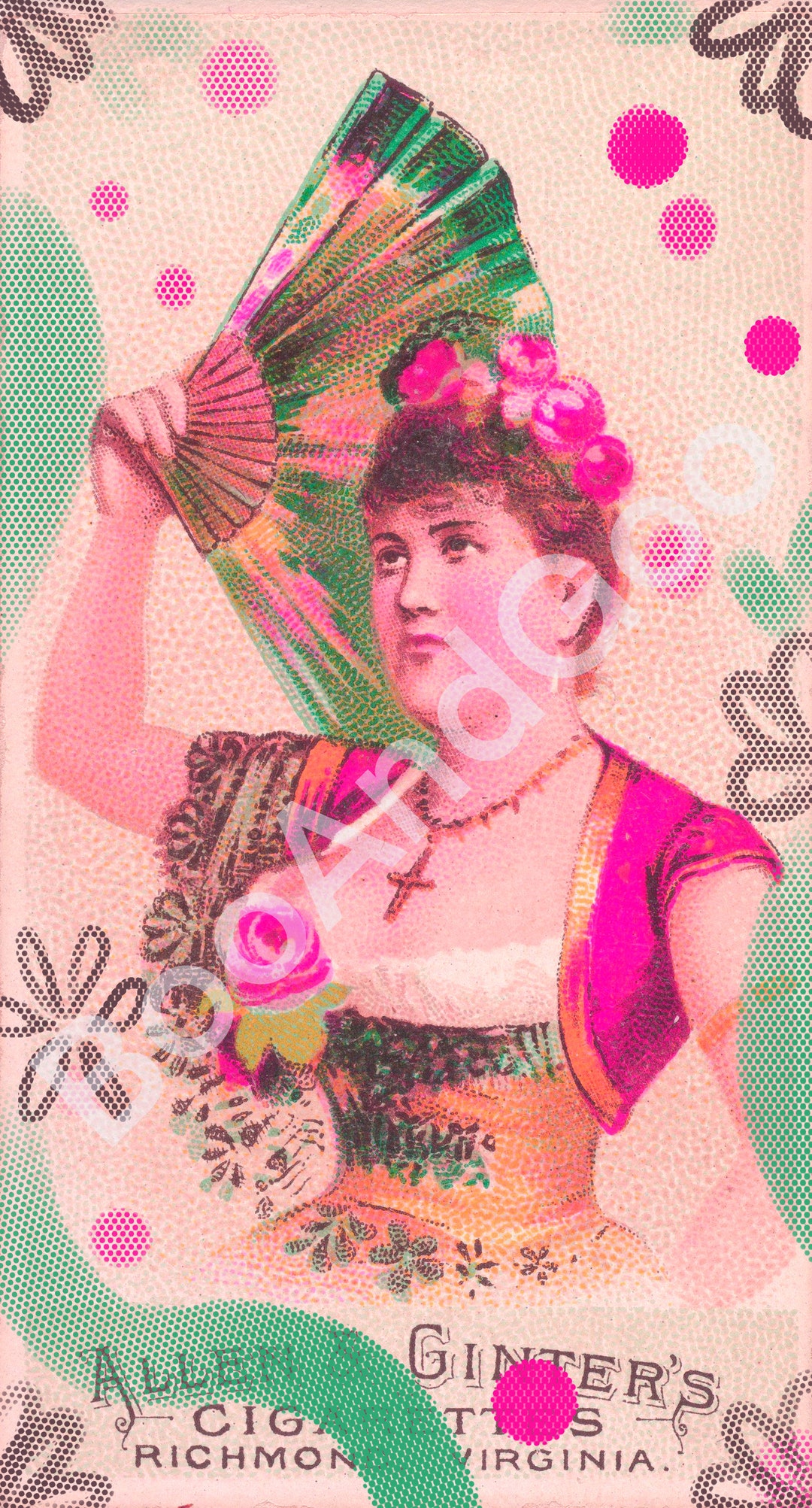 Blushing Lady #19 - Colorful Cute High Saturation Digital Edit of 1800s ...