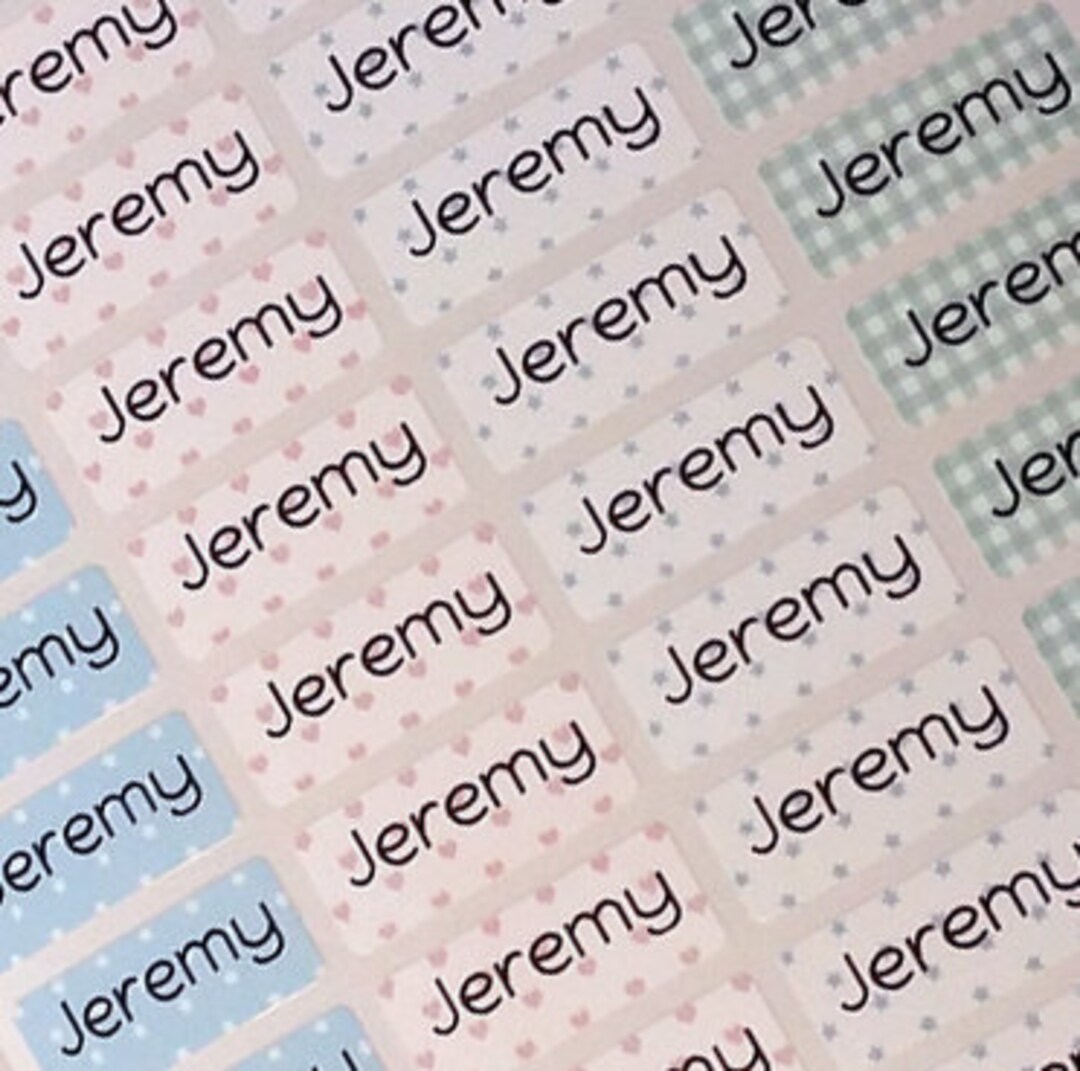 Name Labels Name Stickers Pattern Personalized Waterproof, Children ...