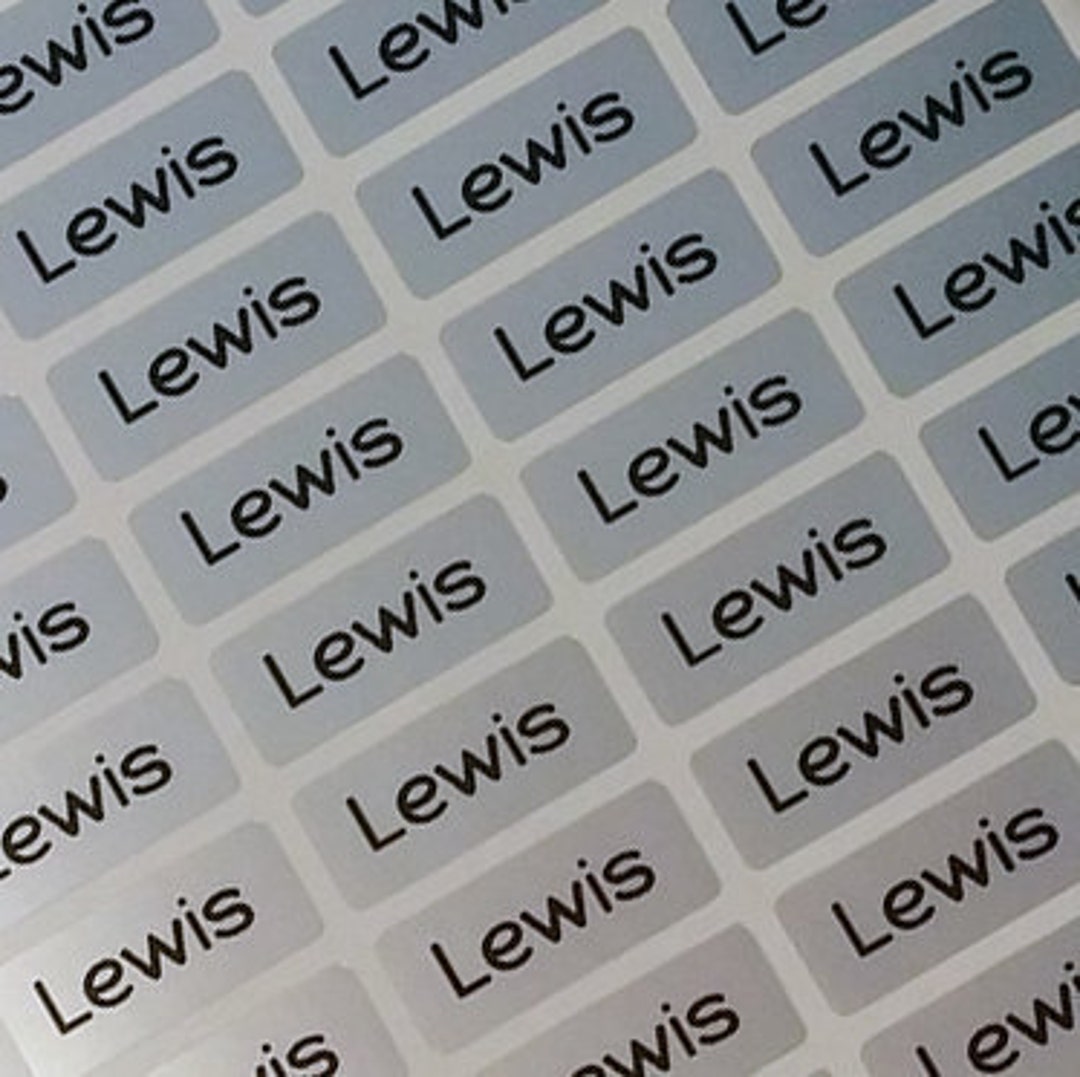 Silver Labels,custom Printed Label, Silver Name Stickers, Dishwasher ...